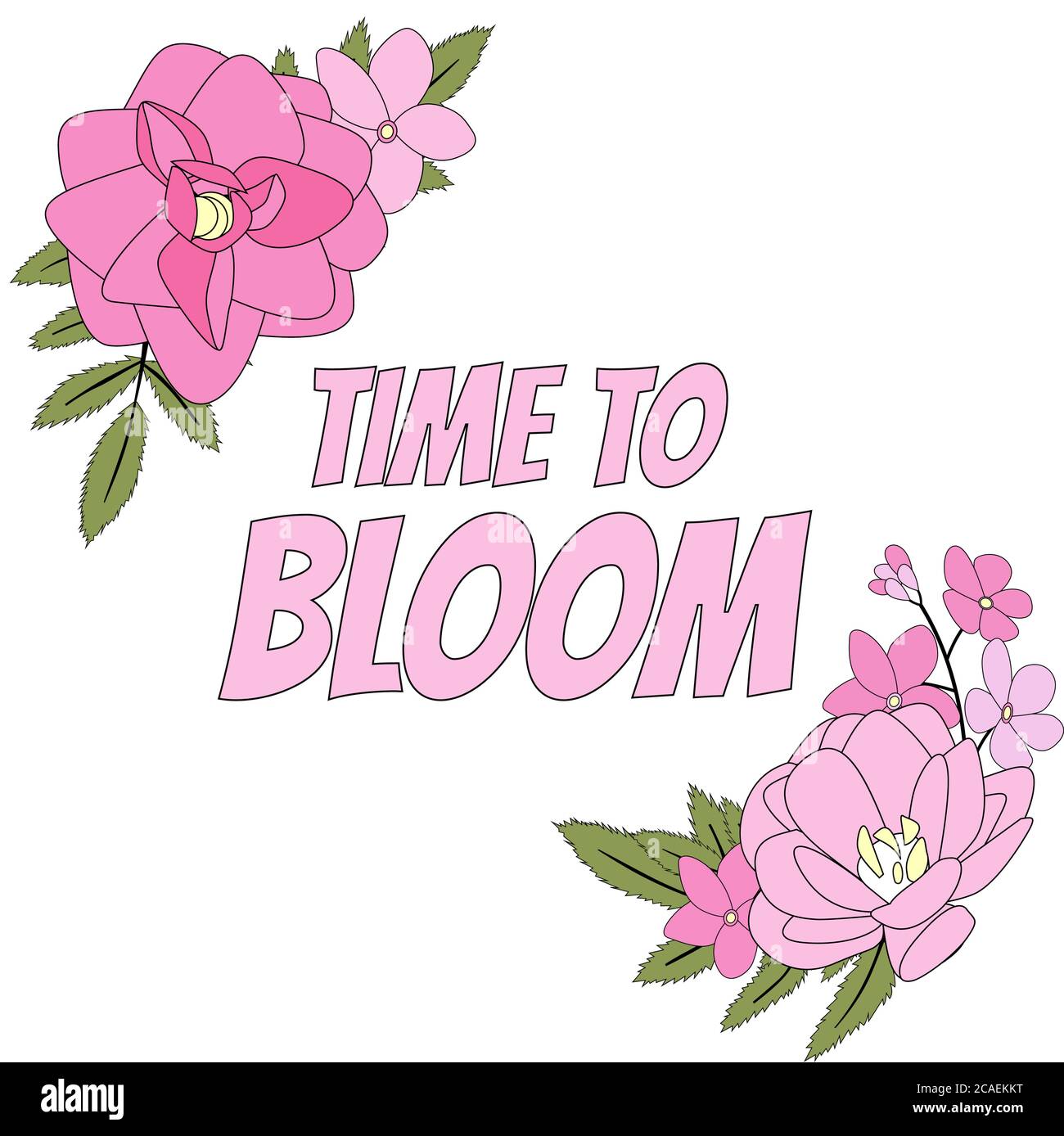 Time to Bloom Floral Natural Background. Vector Illustration Stock ...
