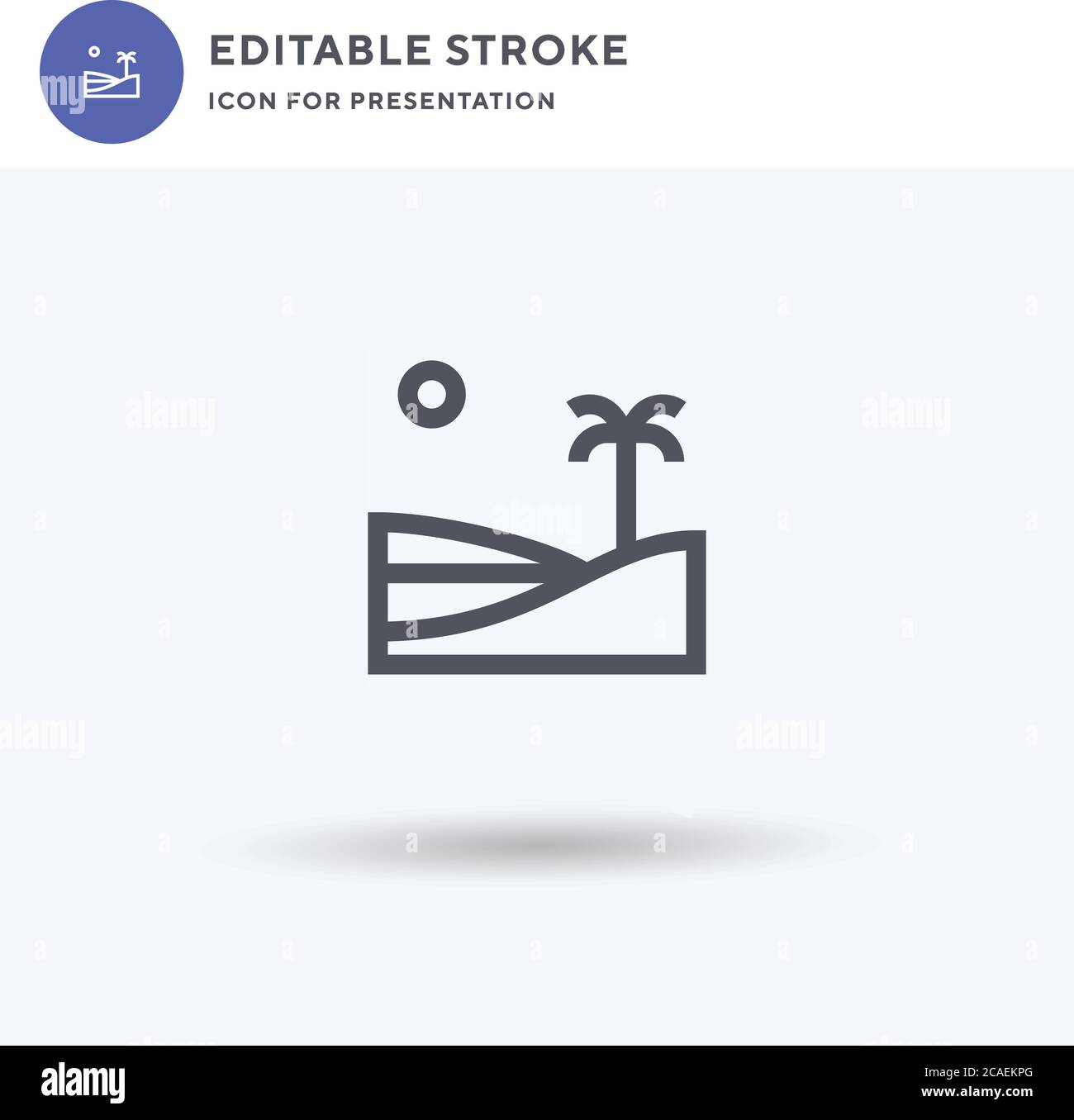 Oasis icon vector, filled flat sign, solid pictogram isolated on white ...