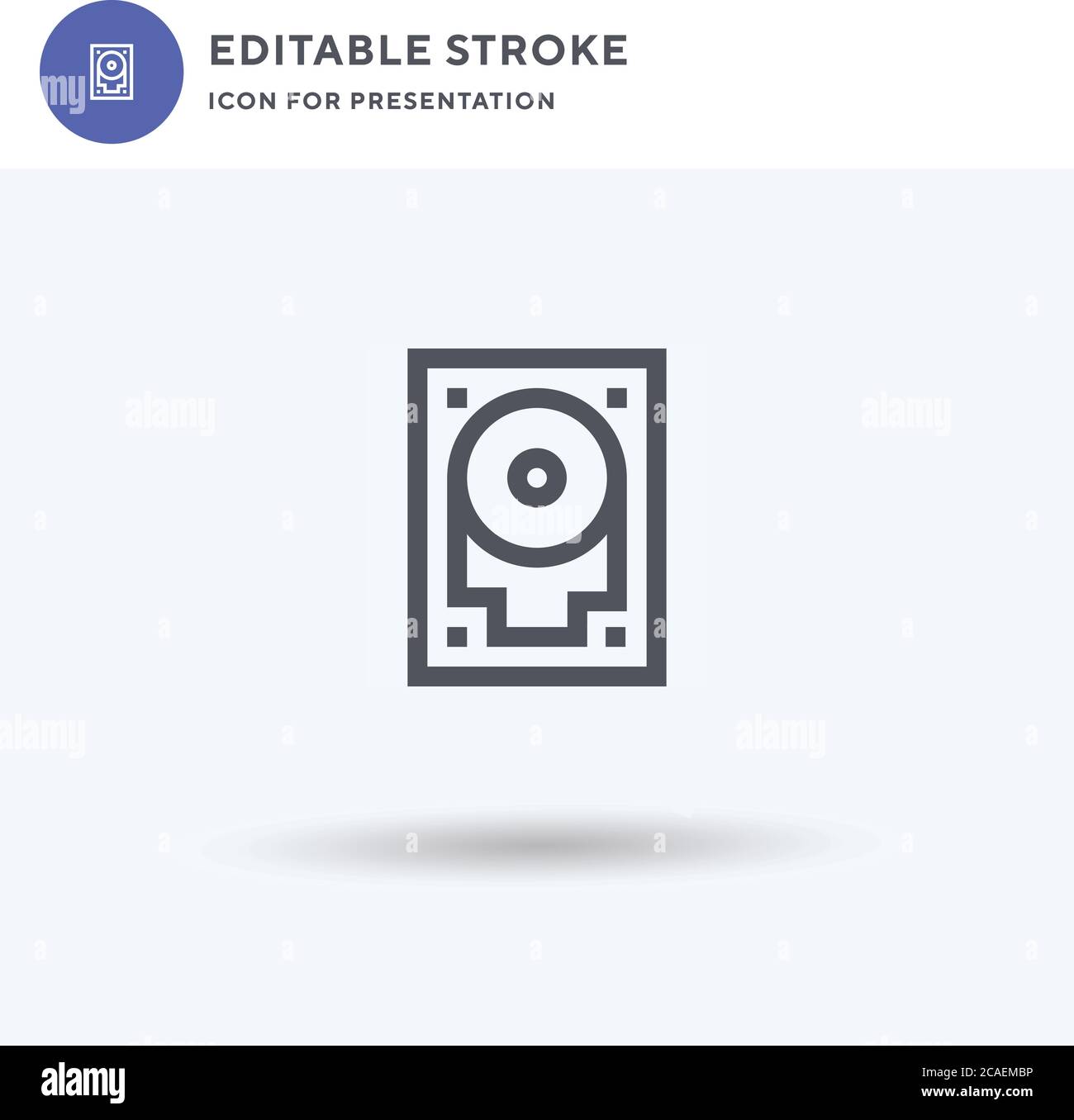 Hard Drive icon vector, filled flat sign, solid pictogram isolated on ...