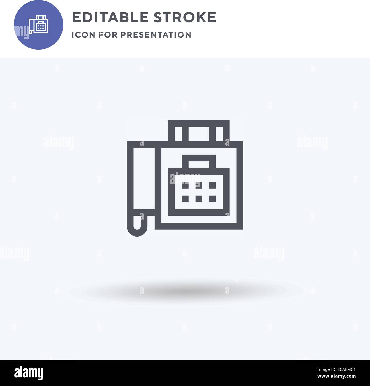 Fax icon vector, filled flat sign, solid pictogram isolated on white ...