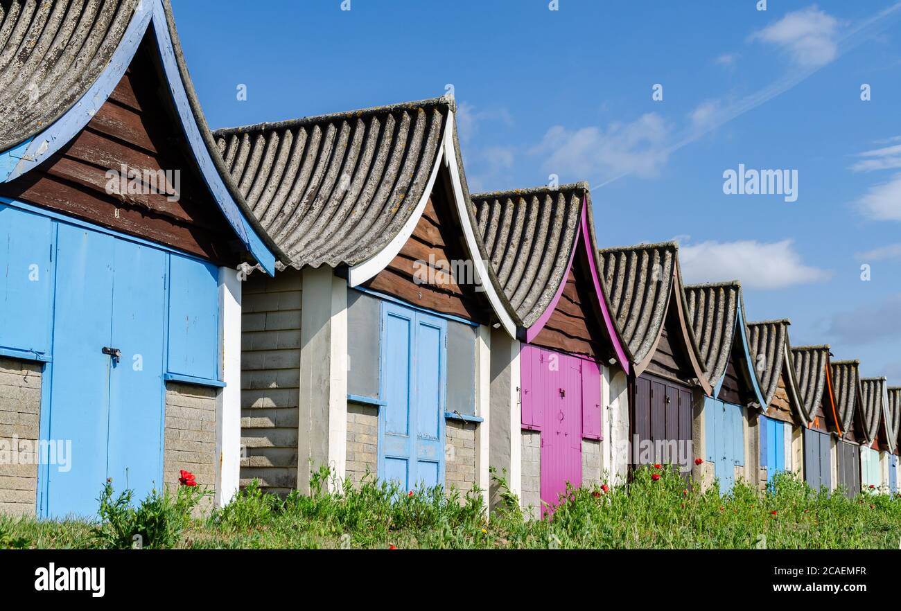 Beach huts mablethorpe lincolnshire coast hi-res stock photography and ...