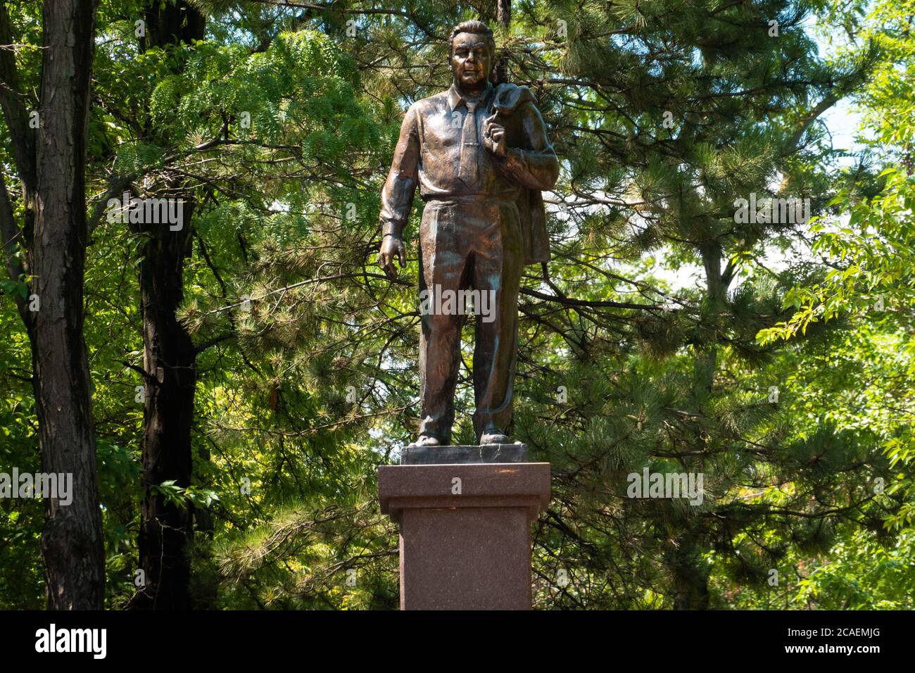 Leonid Ilyich Brezhnev monument in Novorossiysk Stock Photo - Alamy
