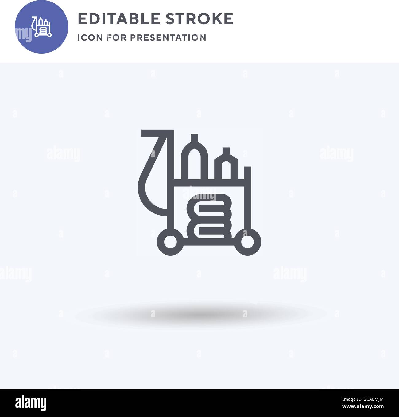 Cleaning Cart icon vector, filled flat sign, solid pictogram isolated ...