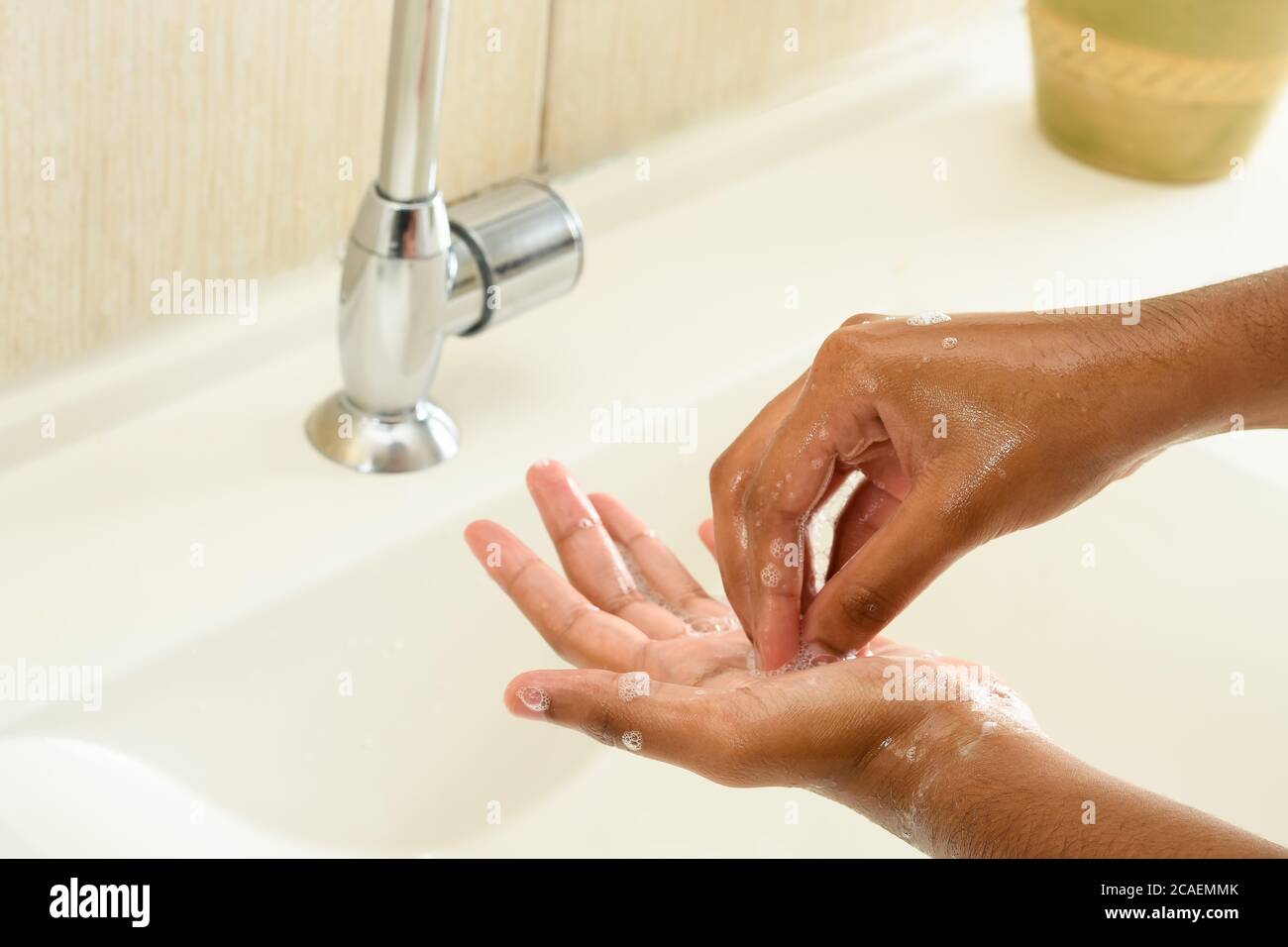 washing hands basic hygiene to prevent contamination by covid-19 ...
