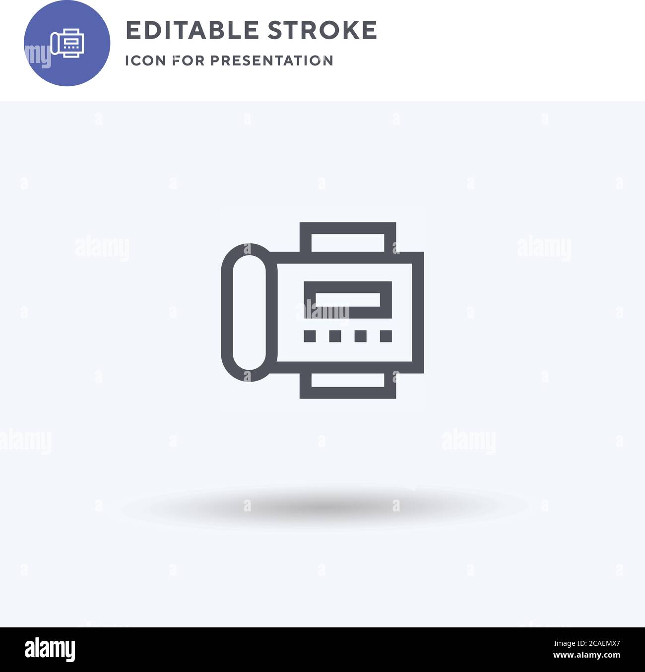 Fax icon vector, filled flat sign, solid pictogram isolated on white ...