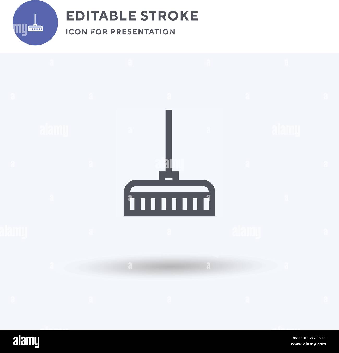Broom icon vector, filled flat sign, solid pictogram isolated on white ...