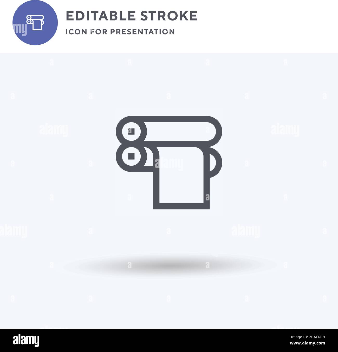 Print Cylinder icon vector, filled flat sign, solid pictogram isolated ...