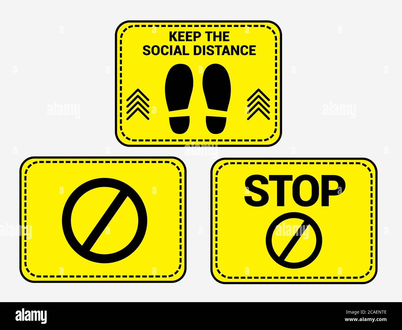 Social Distancing & Stop Safe Distancing Floor Sticker for stores and ...
