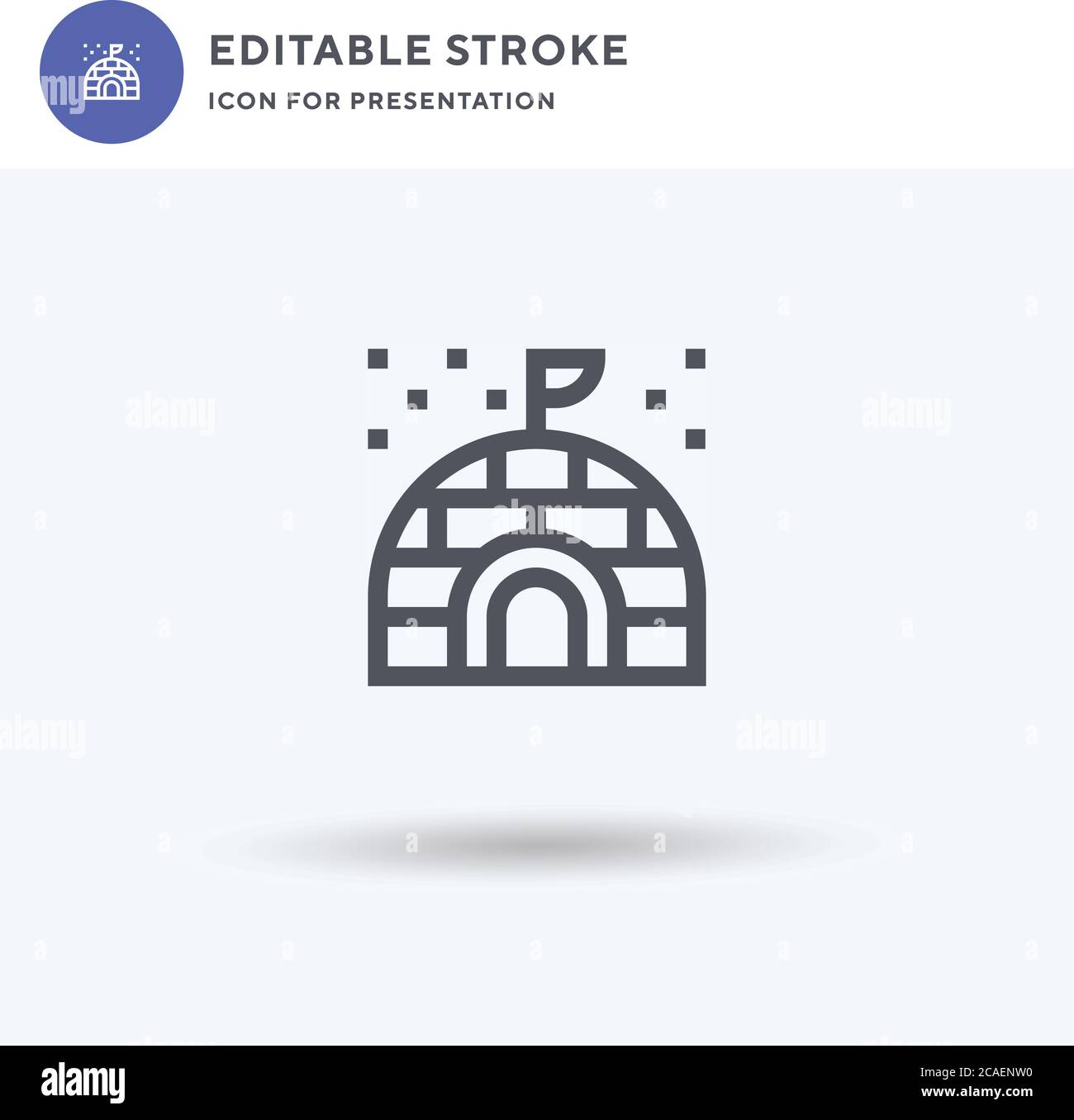 Igloo icon vector, filled flat sign, solid pictogram isolated on white ...