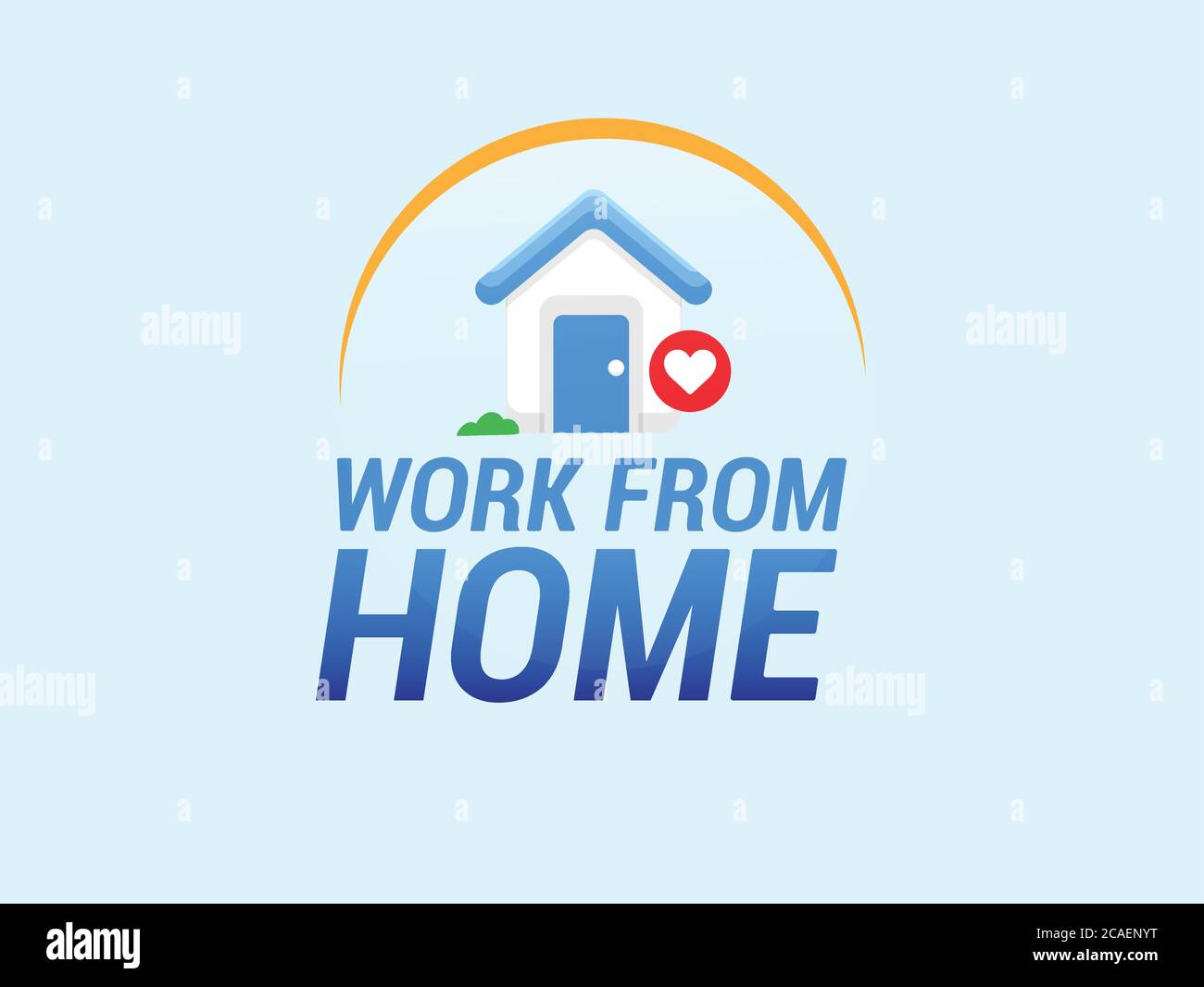 Work from home as a awareness from corona virus stay home Stock Vector ...