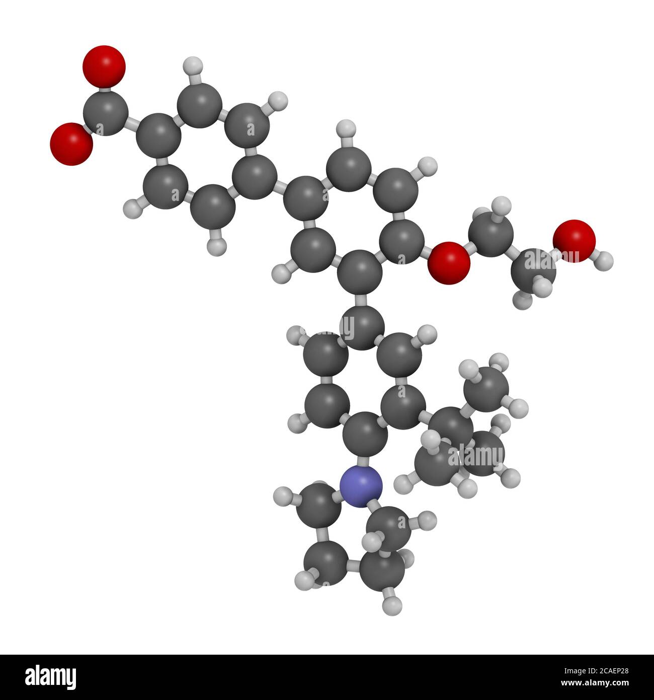 Trifarotene acne drug molecule hi-res stock photography and images - Alamy