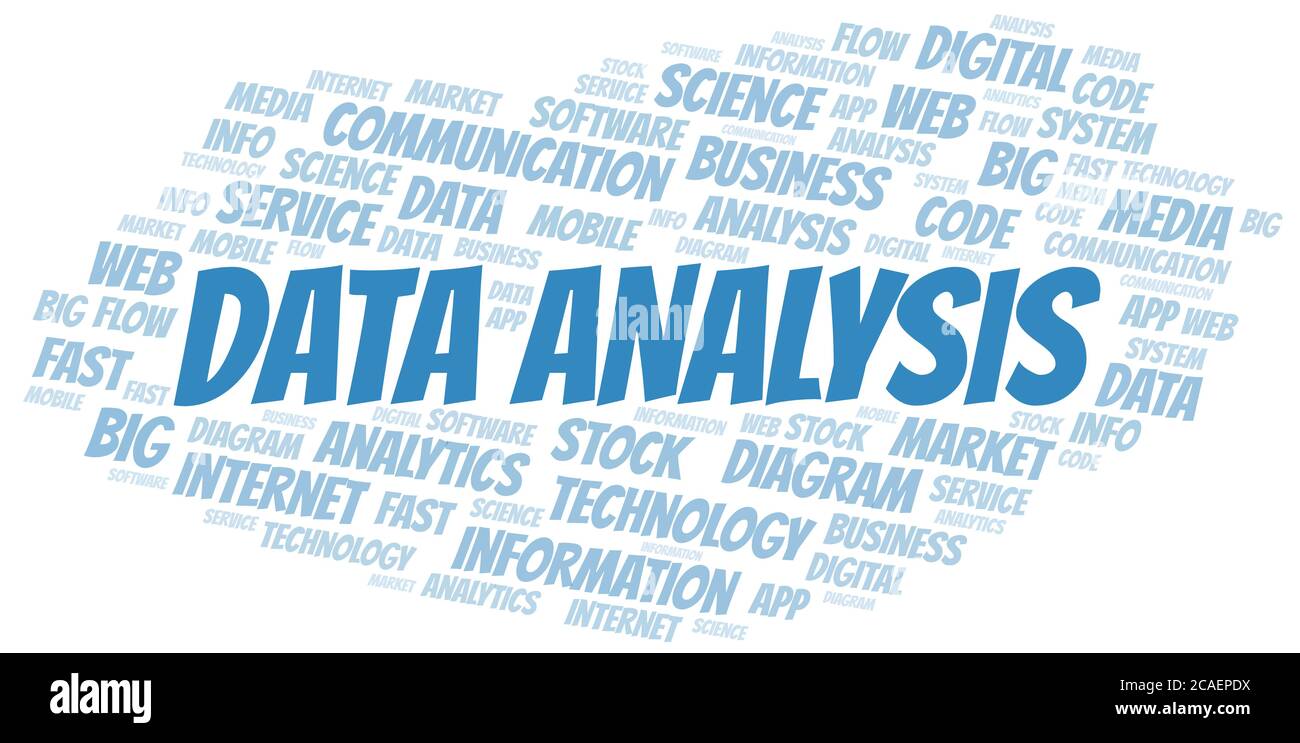 Data Analysis vector word cloud, made with the text only Stock Vector ...
