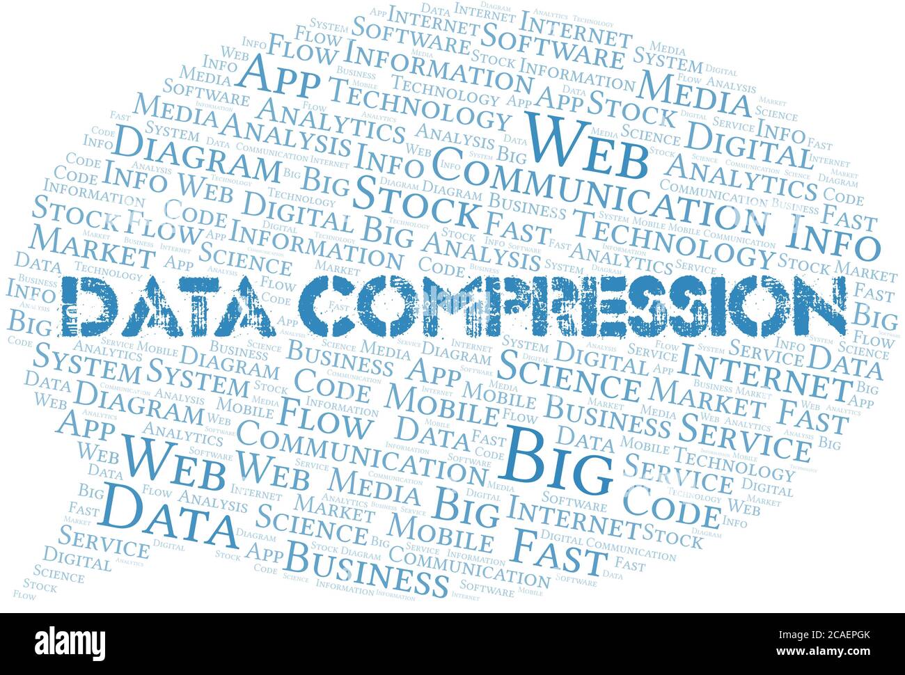 Data Compression vector word cloud, made with the text only Stock ...