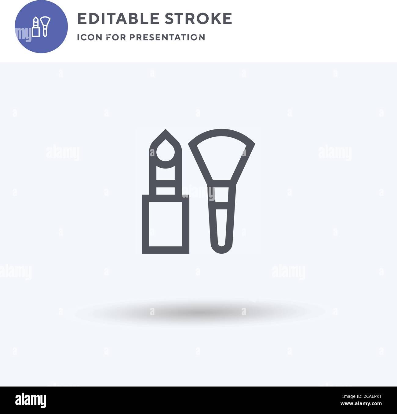 Makeup icon vector, filled flat sign, solid pictogram isolated on white ...