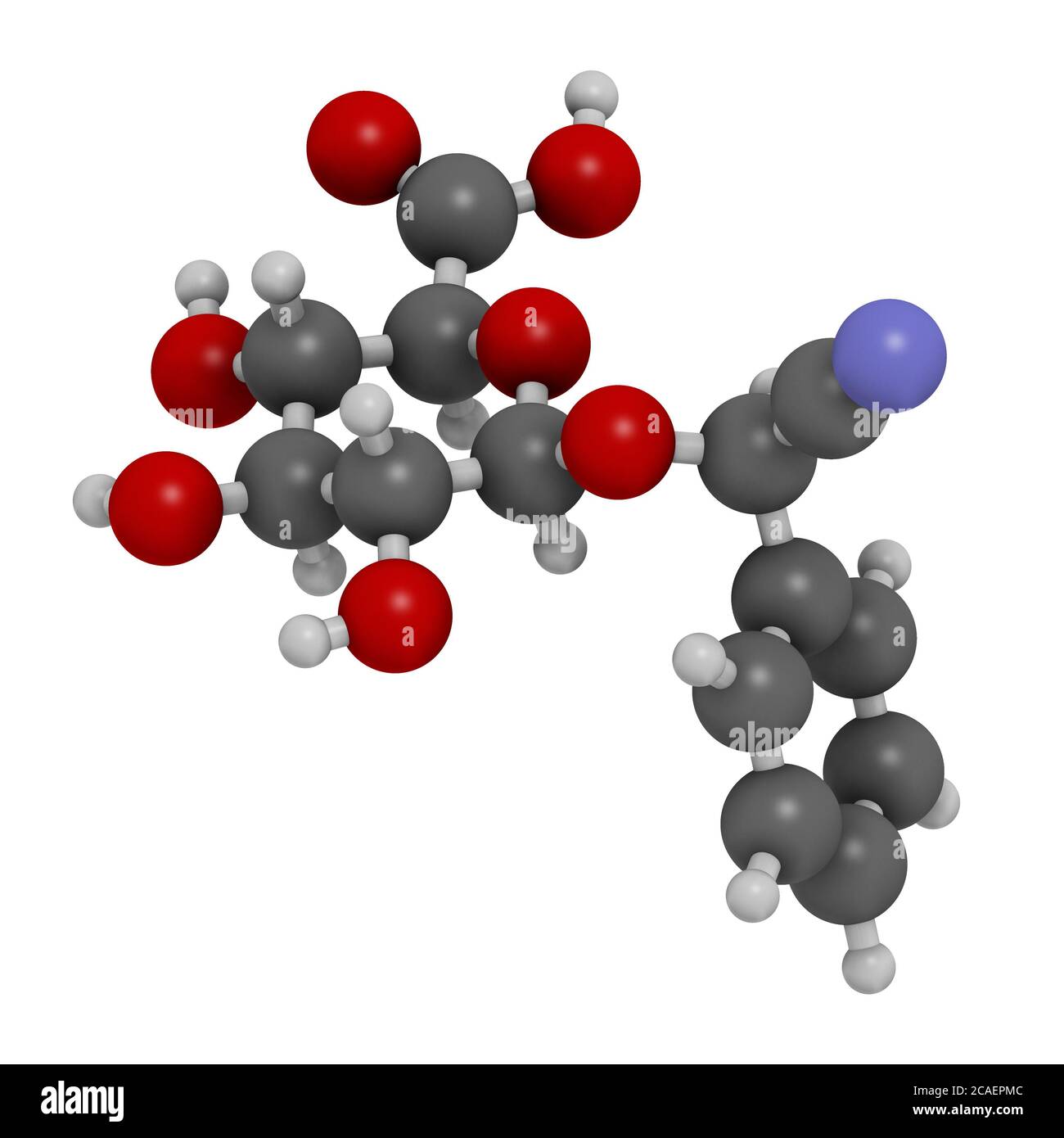 Laetrile molecule. Derivative of amygdalin. Used in quack cancer ...