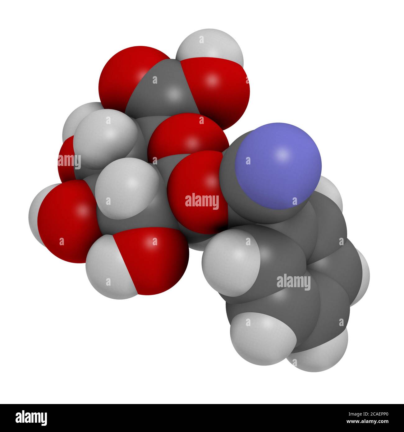 Laetrile molecule. Derivative of amygdalin. Used in quack cancer ...