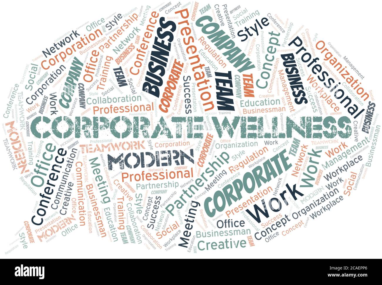 Corporate Wellness vector word cloud, made with the text only Stock ...