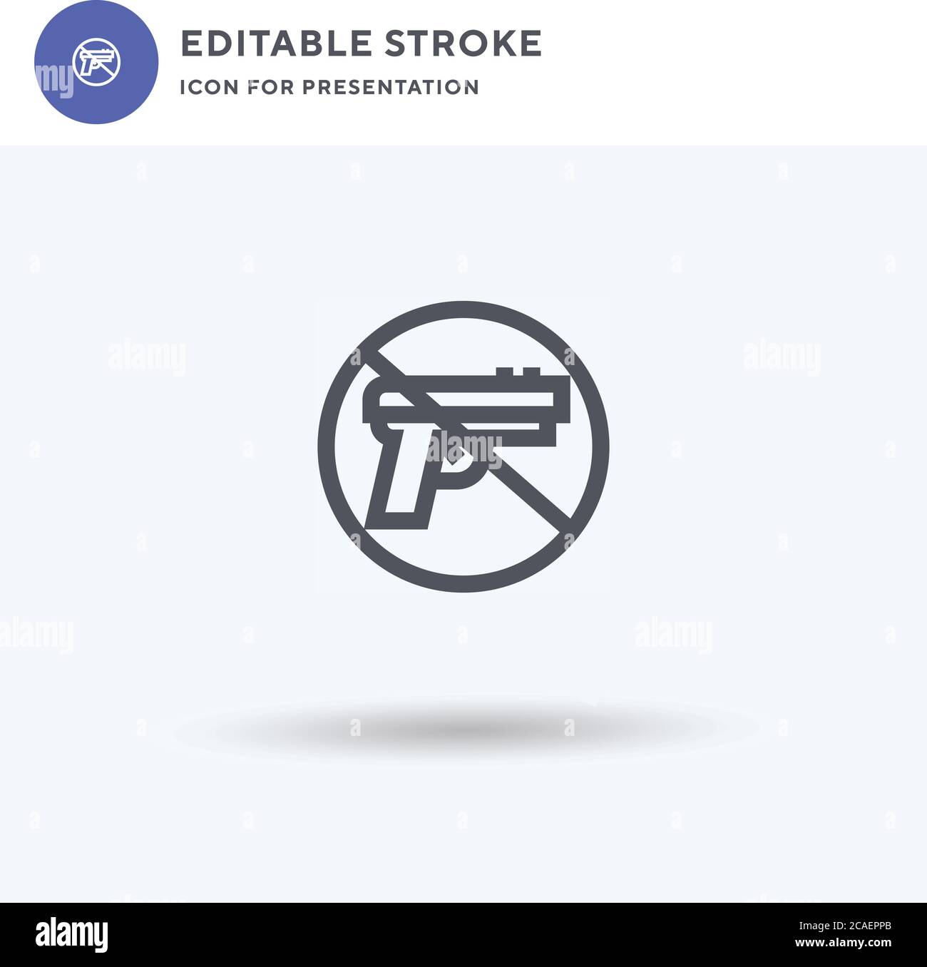 No Weapons icon vector, filled flat sign, solid pictogram isolated on ...