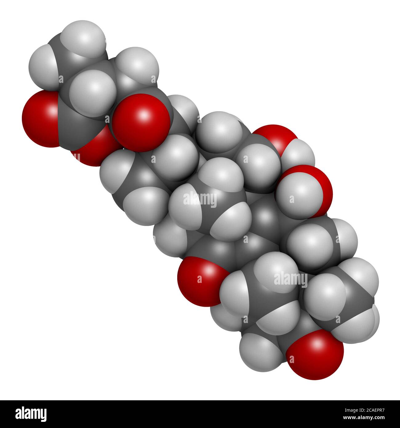 Ganoderic acid A molecule. Present in Ganoderma mushrooms. 3D rendering ...