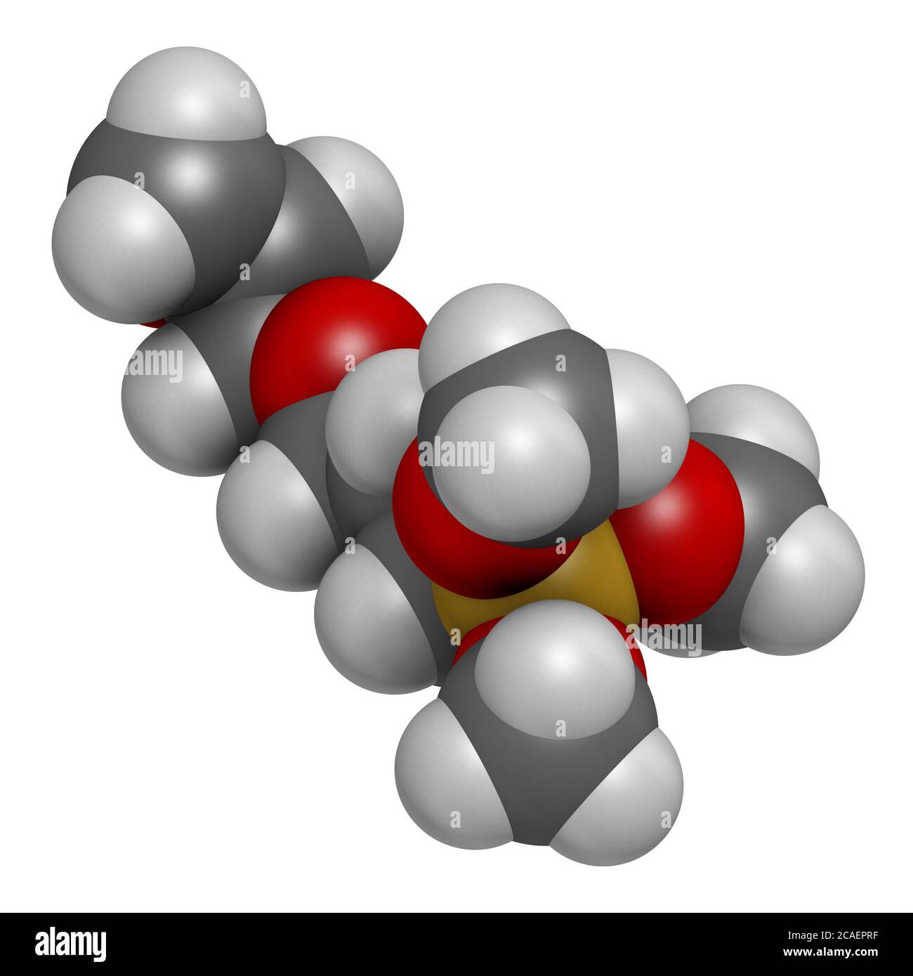 GLYMO or GPTMS organosilane molecule. 3D rendering. Atoms are ...