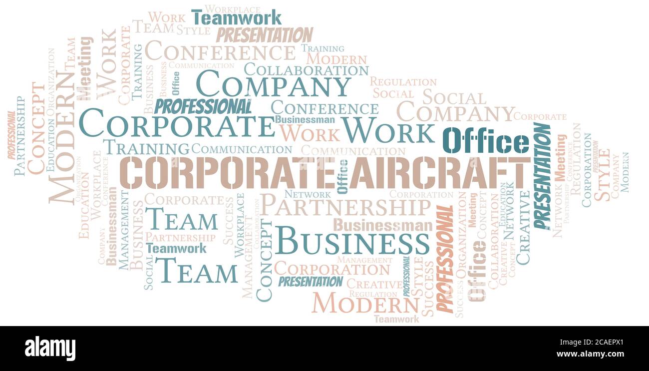 Corporate Aircraft vector word cloud, made with the text only Stock ...
