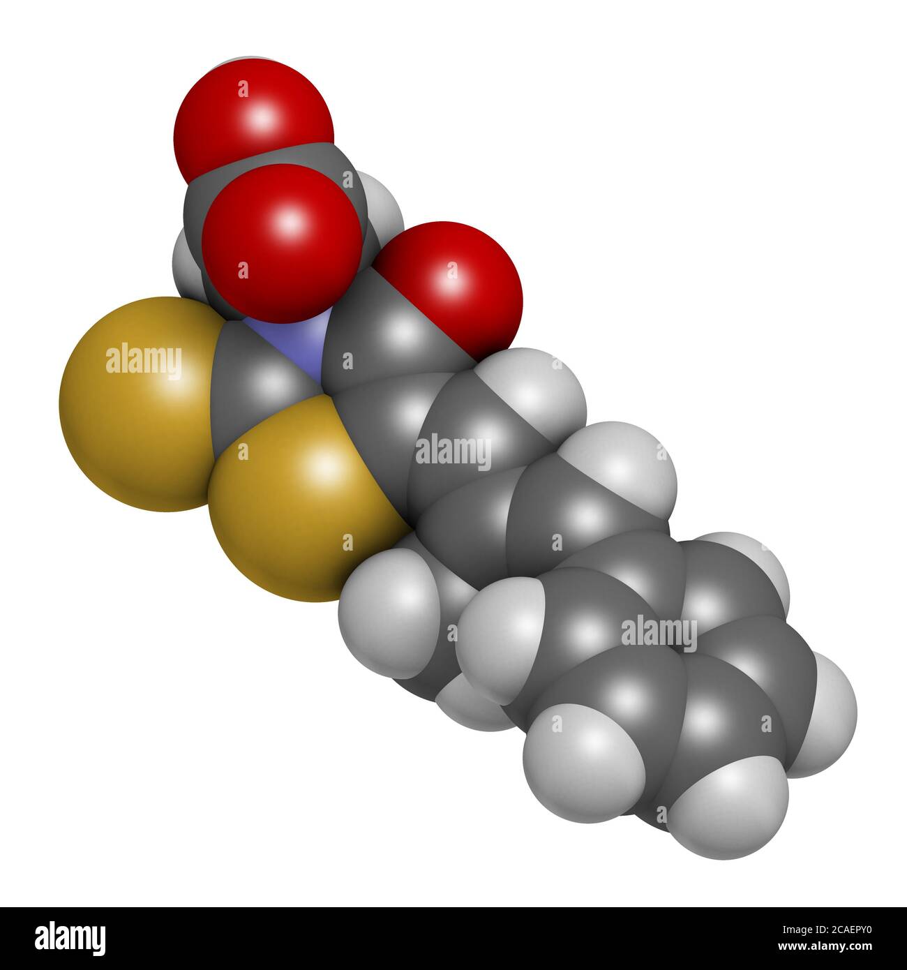Epalrestat diabetic neuropathy drug molecule (aldose reductase ...