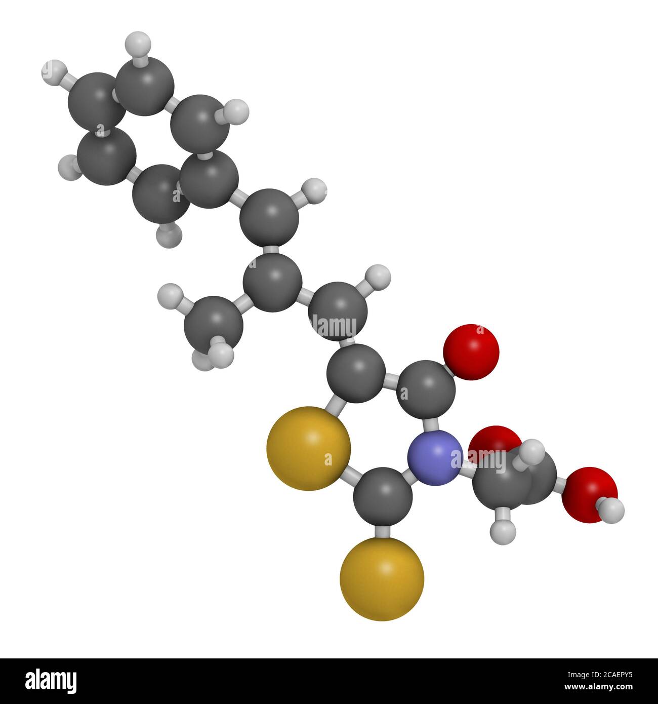 Epalrestat diabetic neuropathy drug molecule (aldose reductase ...