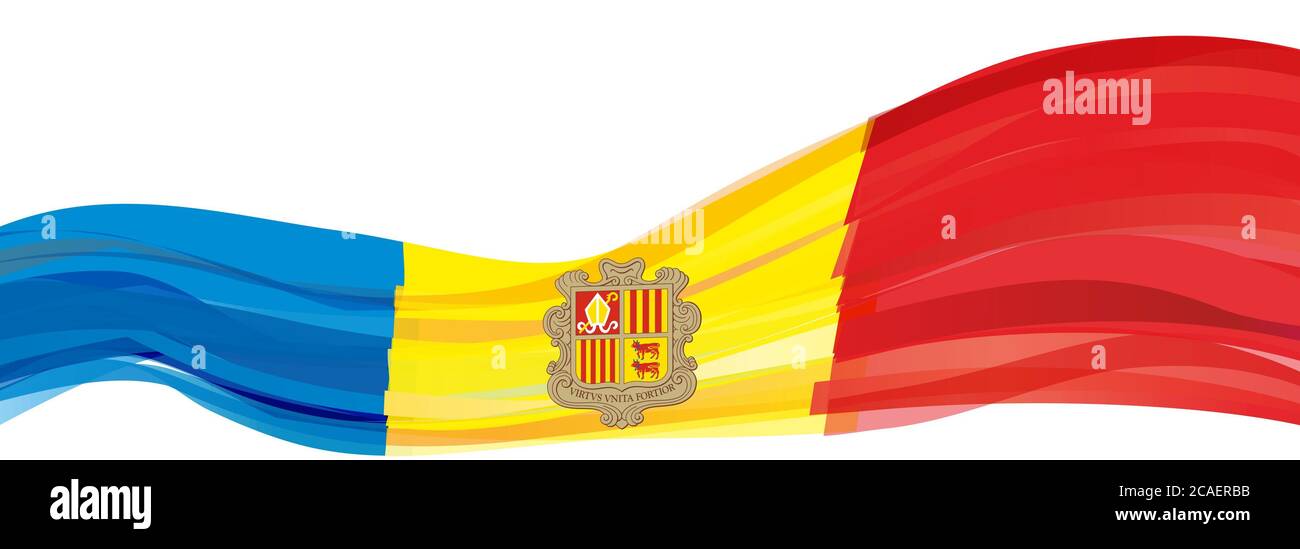 Flag of Andorra, blue yellow red Flag of the Principality of Andorra ...