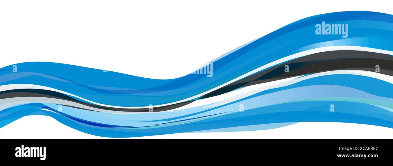 Flag of Botswana, light blue with black and white stripes of the Flag ...