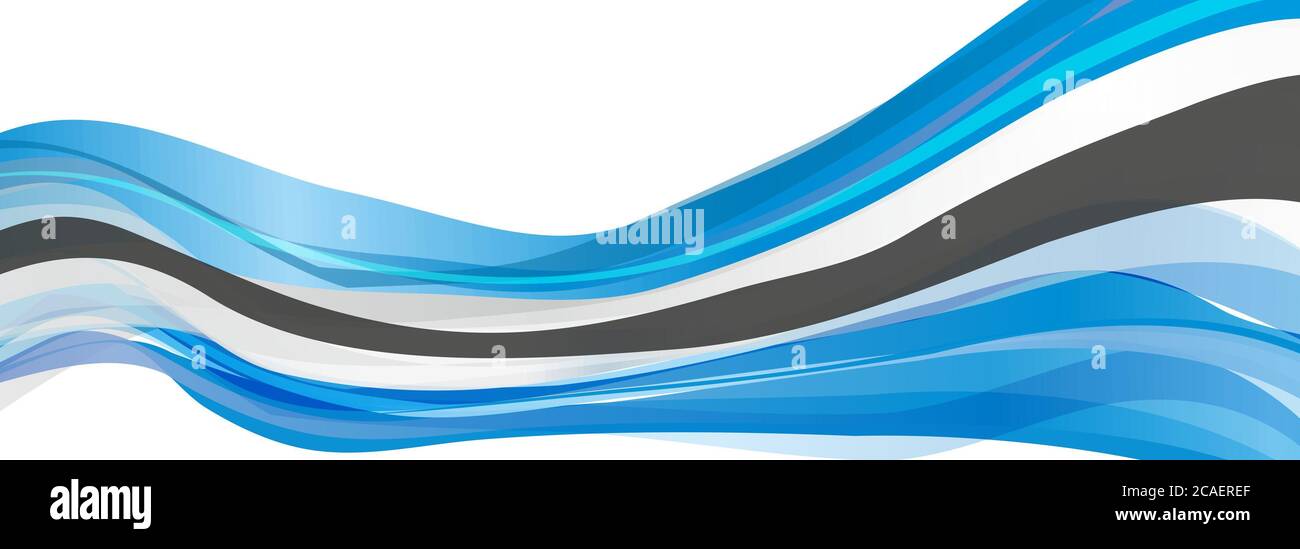 Flag of Botswana, light blue with black and white stripes of the Flag ...