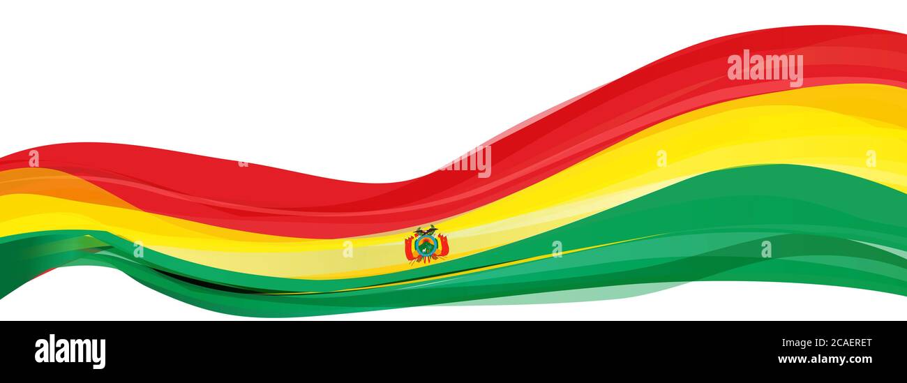 Flag of Bolivia, red yellow green Flag of the Plurinational state of ...