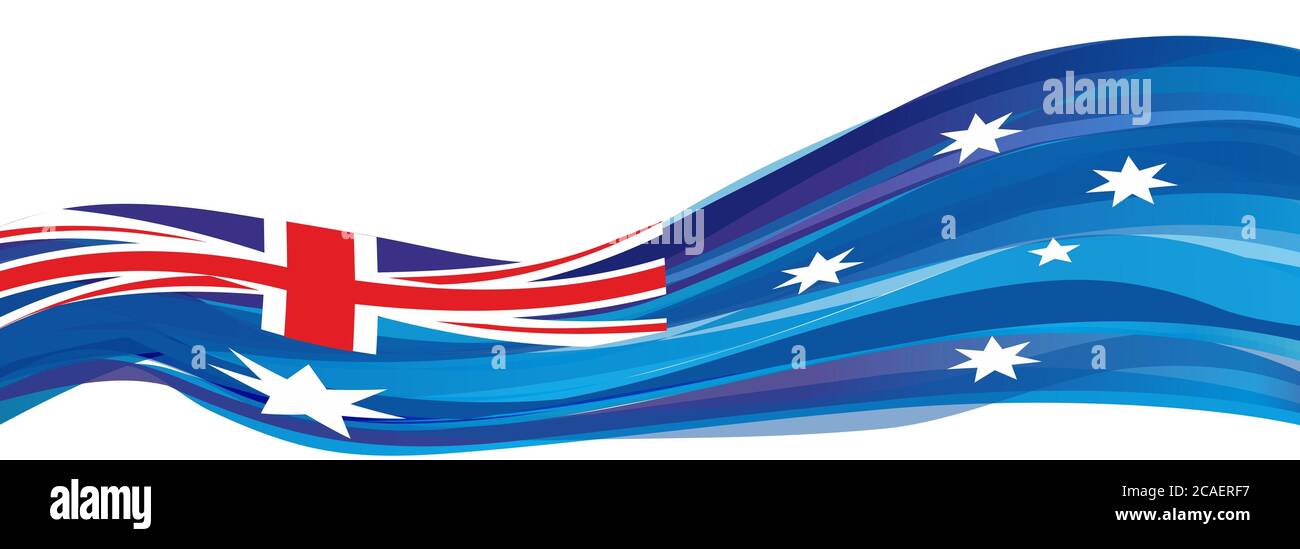 blue with white stars the flag of the state of Australia Stock Photo ...
