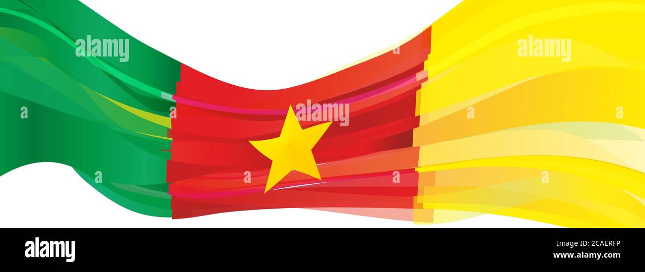 Flag of Cameroon, green red yellow star Flag of the Republic of ...