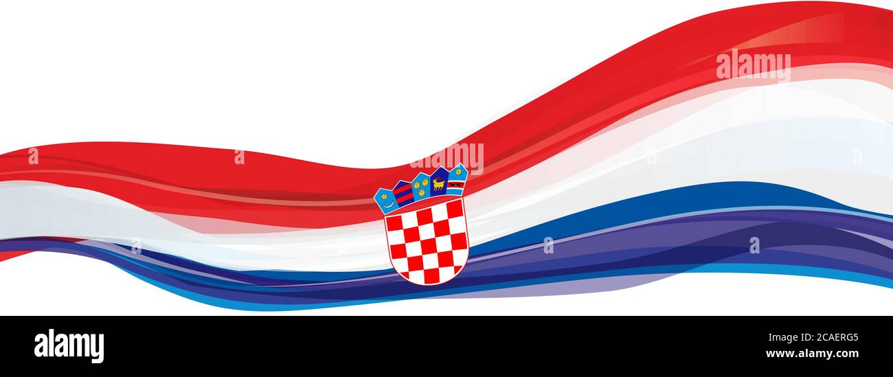 Flag of Croatia, red white blue Flag Republic of Croatia Stock Photo ...