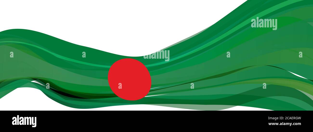 Flag of Bangladesh, green with red circle flag of the people's Republic ...