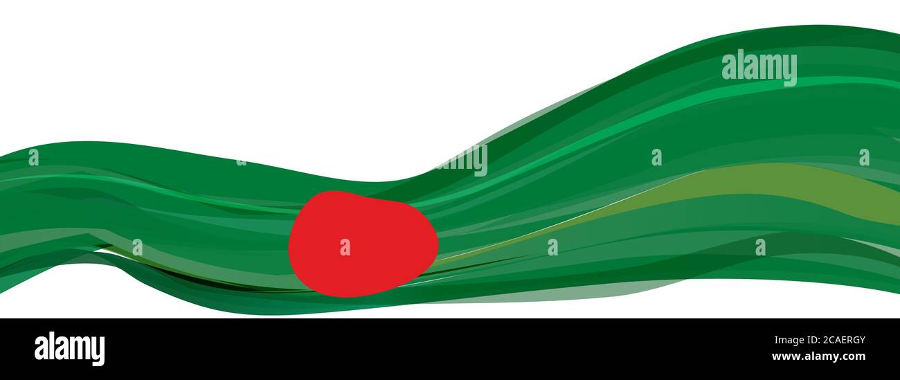 Flag of Bangladesh, green with red circle flag of the people's Republic ...