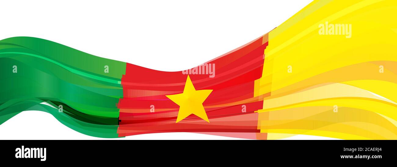 Flag of Cameroon, green red yellow star Flag of the Republic of ...