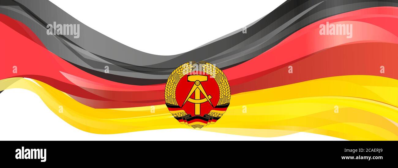 Flag of East Germany, German Democratic Republic Stock Photo - Alamy