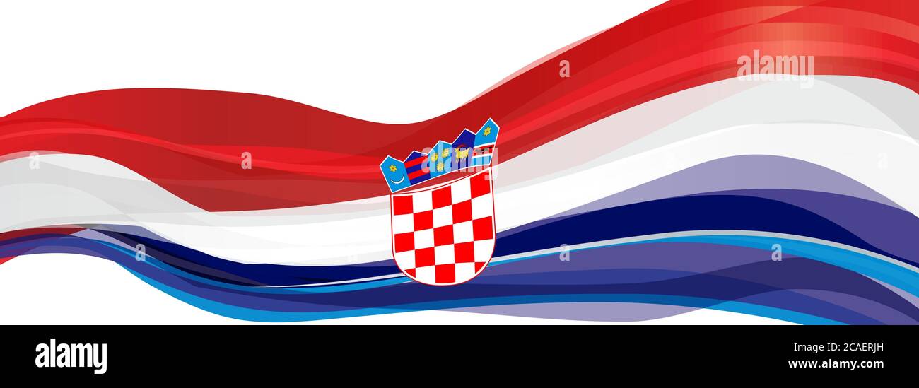 Flag of Croatia, red white blue Flag Republic of Croatia Stock Photo ...