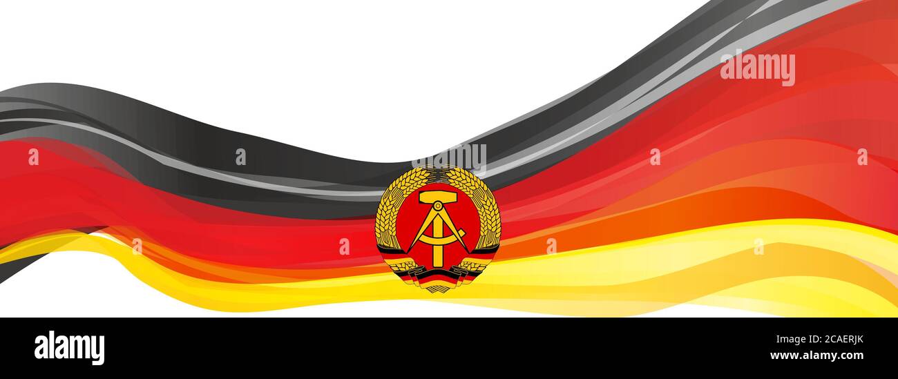 Flag of East Germany, German Democratic Republic Stock Photo - Alamy