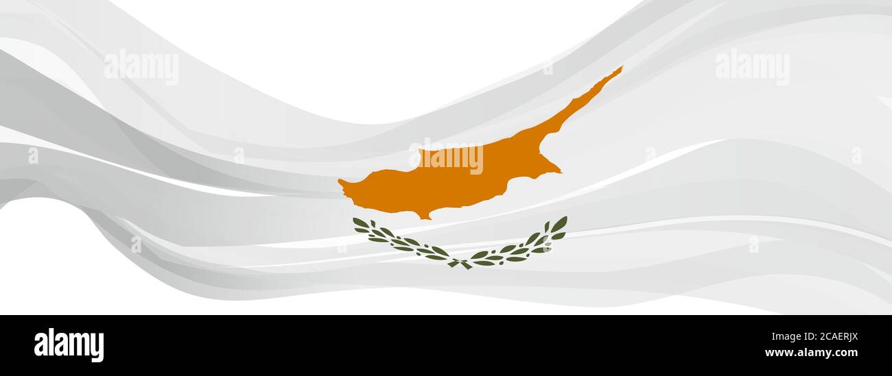 Flag of Cyprus, white Flag of the Republic of Cyprus Stock Photo - Alamy