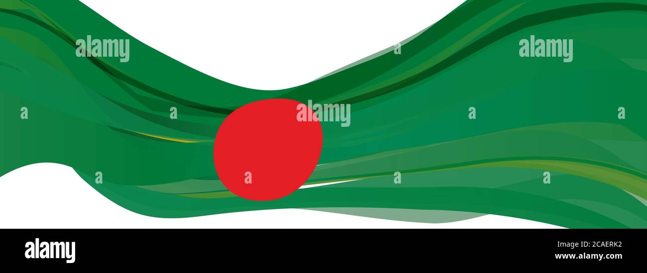 Flag of Bangladesh, green with red circle flag of the people's Republic ...