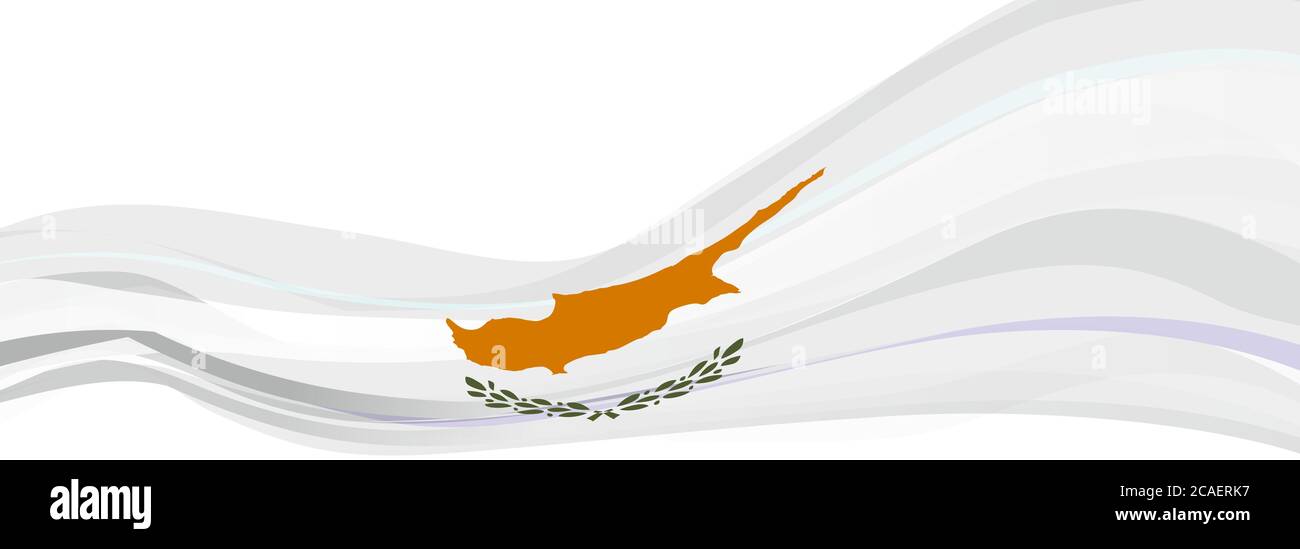 Flag of Cyprus, white Flag of the Republic of Cyprus Stock Photo - Alamy