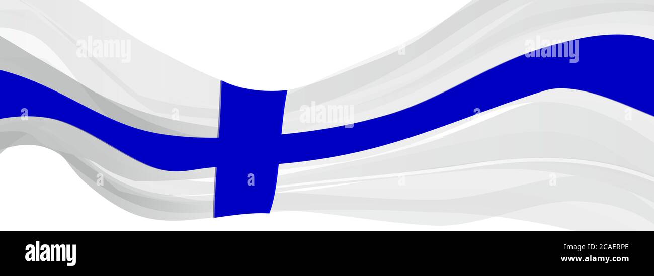 Flag of Finland, white with a blue cross flag of Finland Stock Photo ...