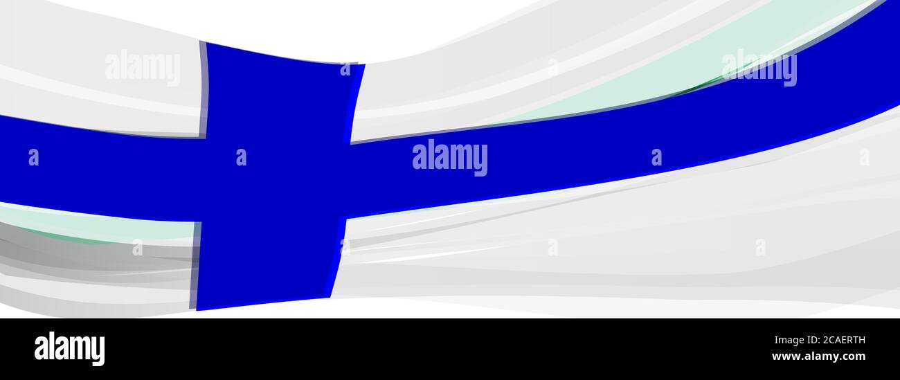 Flag of Finland, white with a blue cross flag of Finland Stock Photo ...