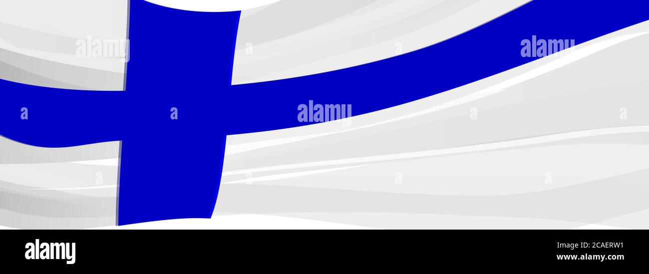 Flag of Finland, white with a blue cross flag of Finland Stock Photo ...