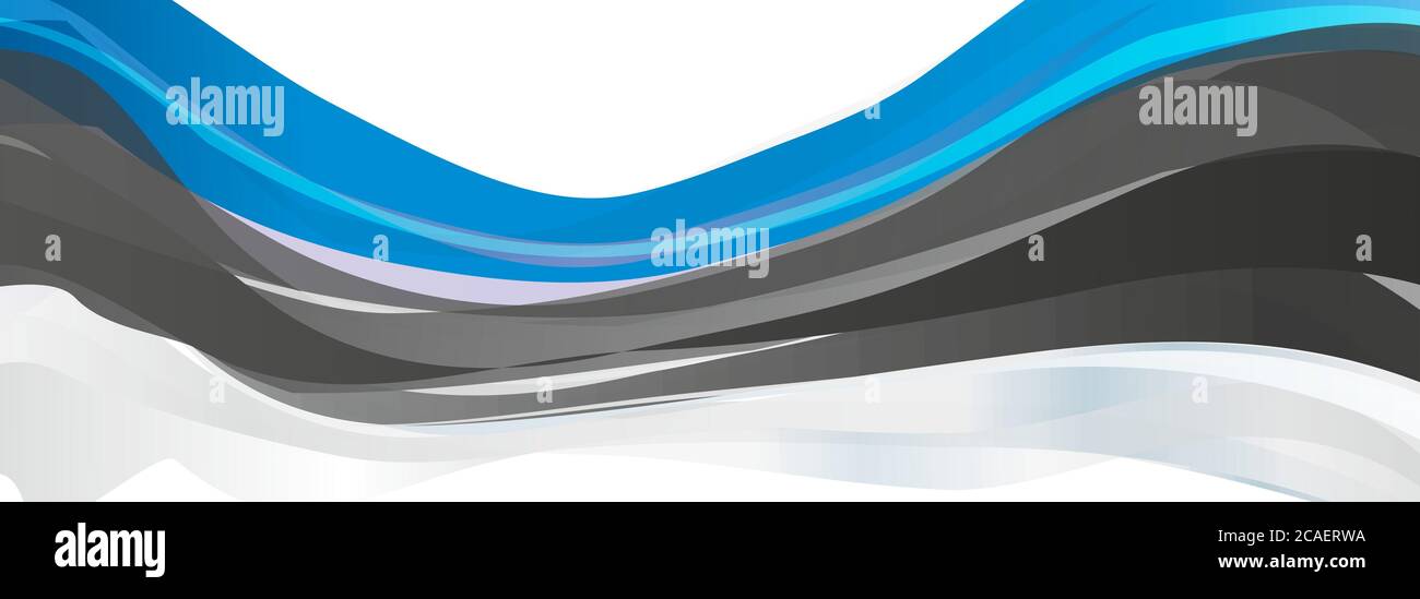 Flag of Estonia, blue black white flag of the Estonian Republic Stock ...