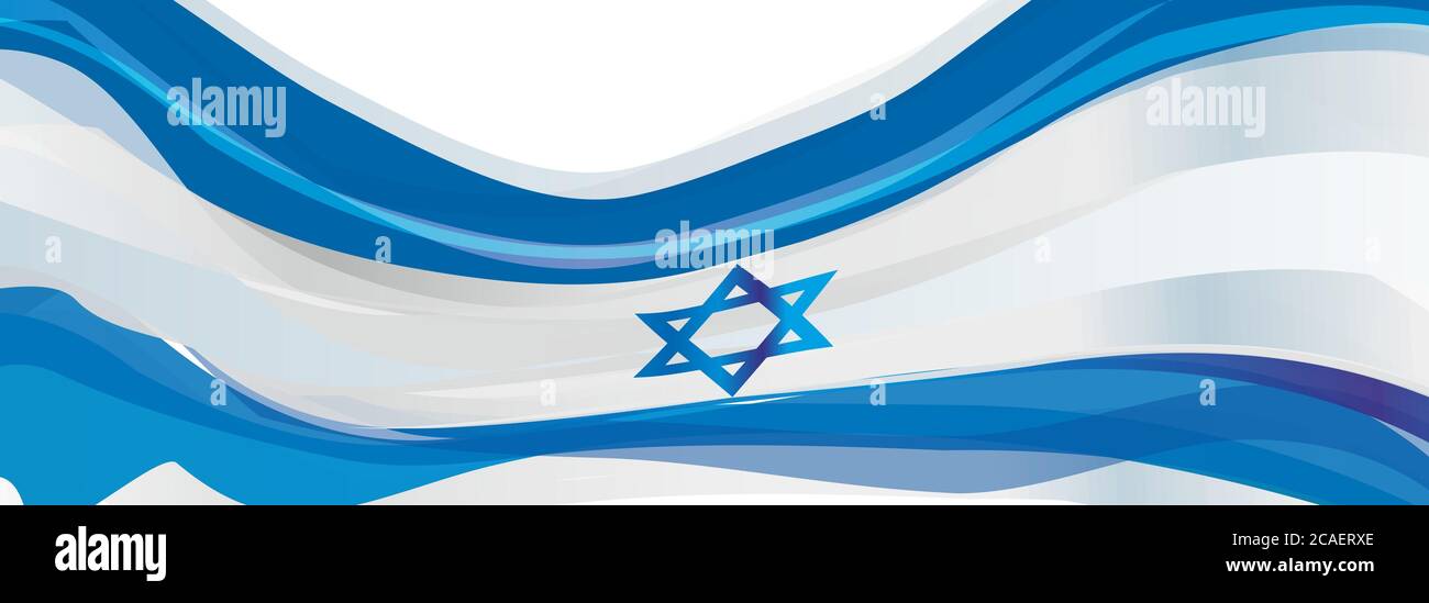 Flag of Israel, blue and white Israeli flag Stock Photo - Alamy