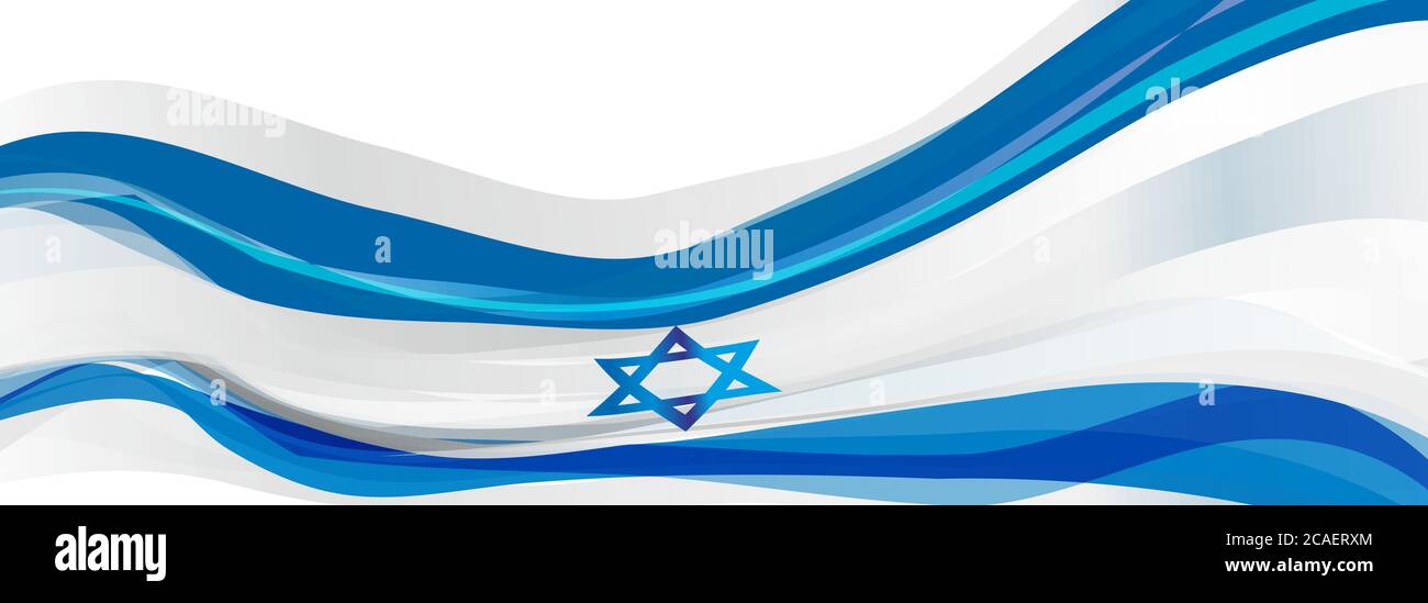 Flag of Israel, blue and white Israeli flag Stock Photo - Alamy
