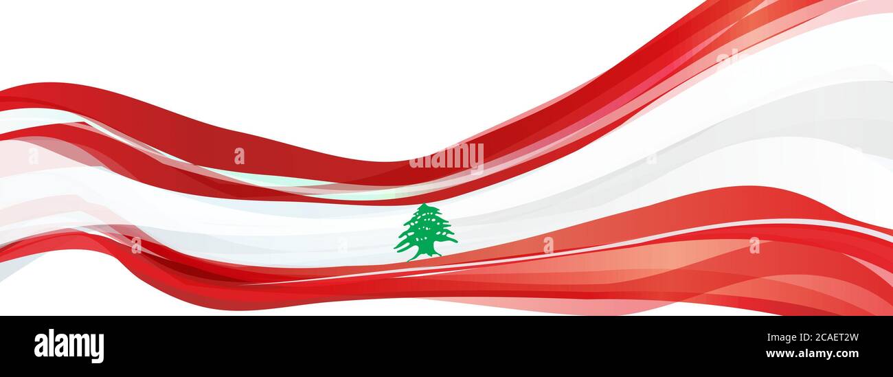 Flag of Lebanon, red white with a green cedar in the Flag of the ...